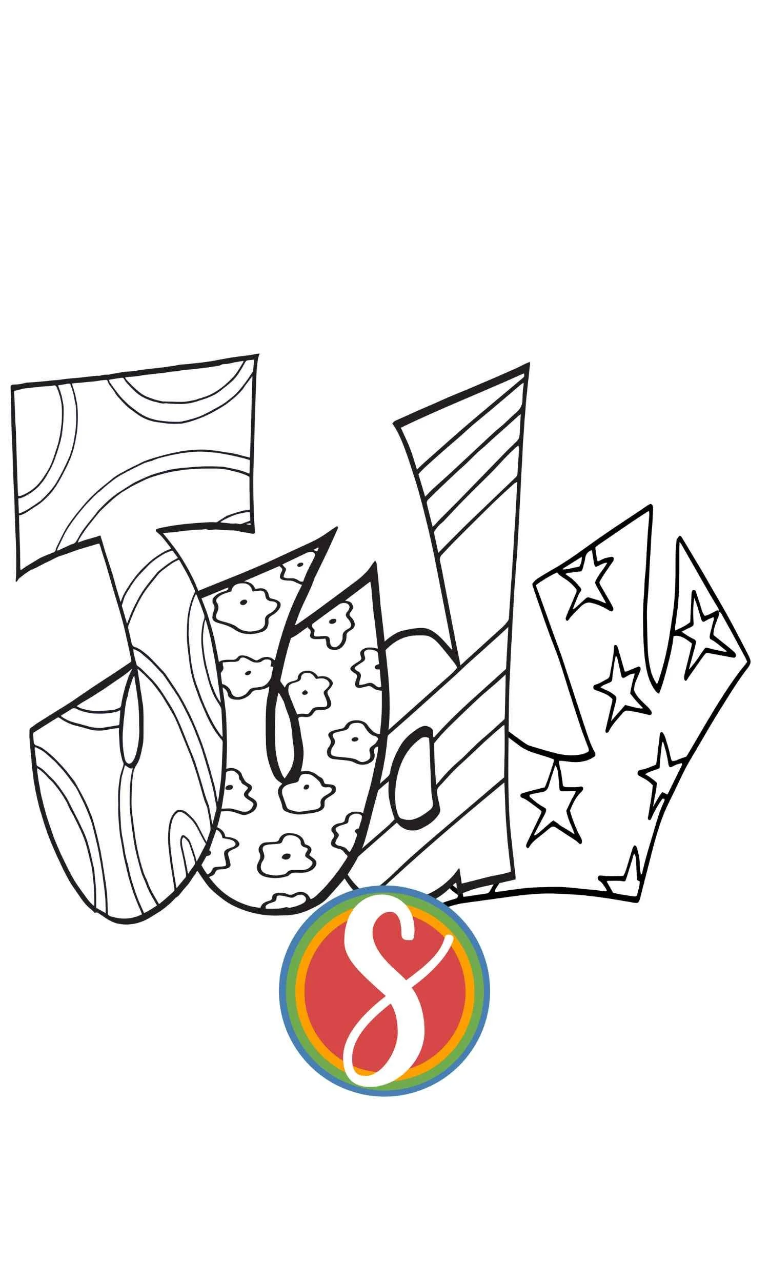 Free "JUDY" Name Coloring Page — Stevie Doodles