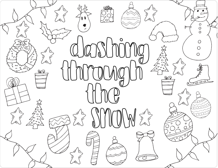Free Song Lyrics Christmas Coloring Pages — Stevie Doodles