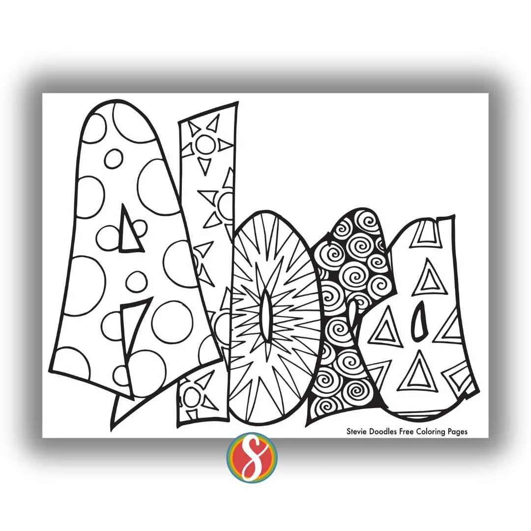 Free ALORA Coloring Page — Stevie Doodles