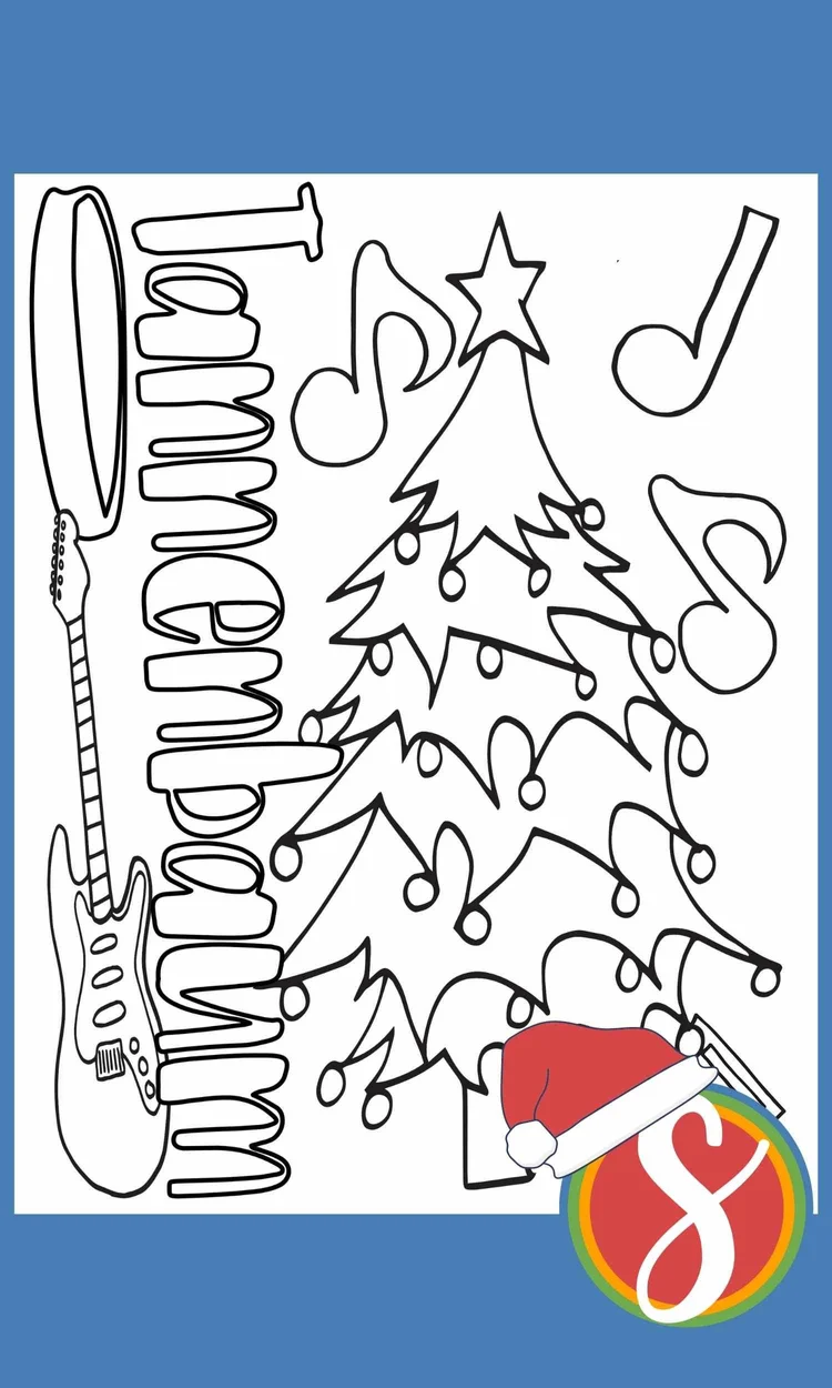 Free Song Lyrics Christmas Coloring Pages — Stevie Doodles