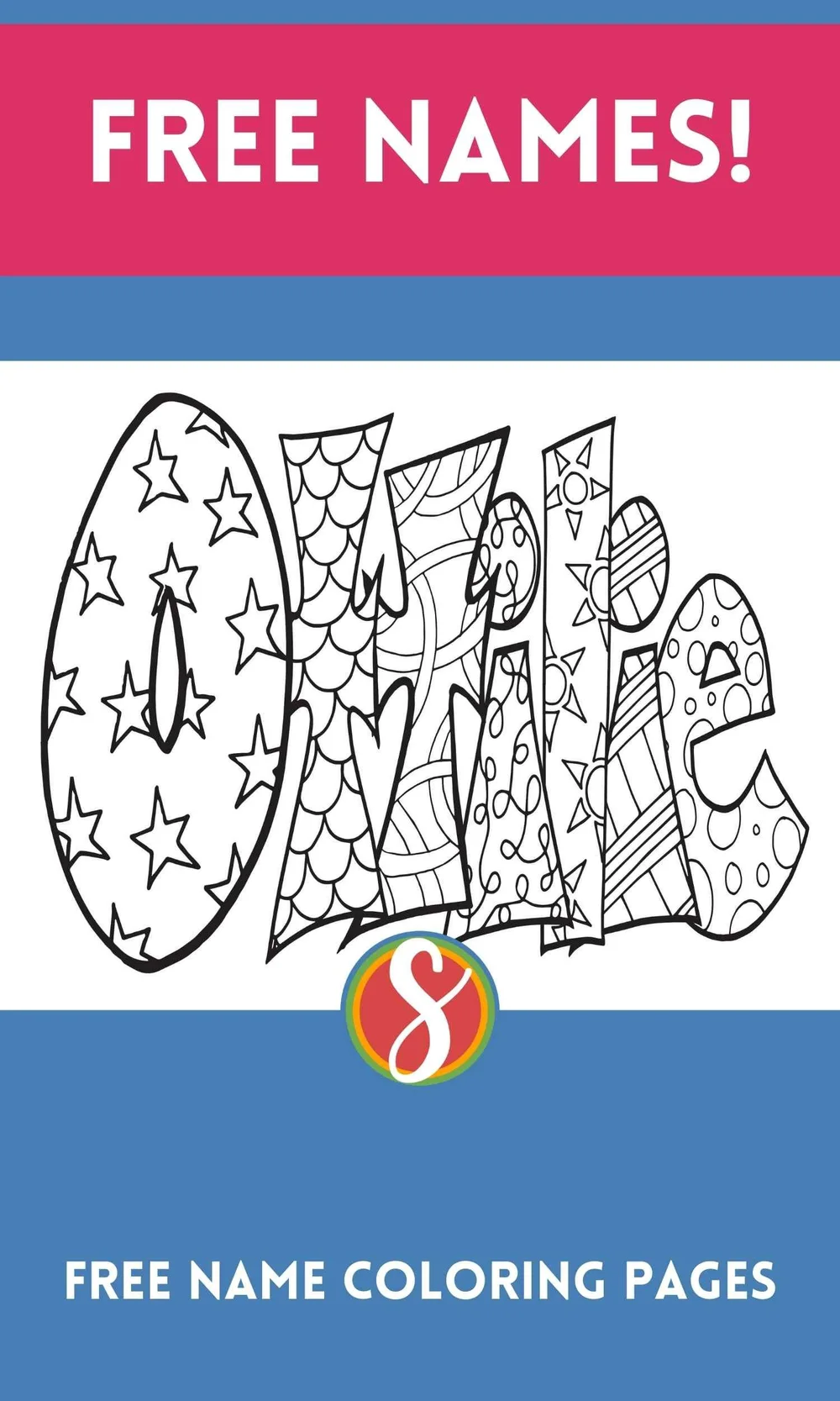 Free OTTILIE Name Coloring Page Printable — Stevie Doodles