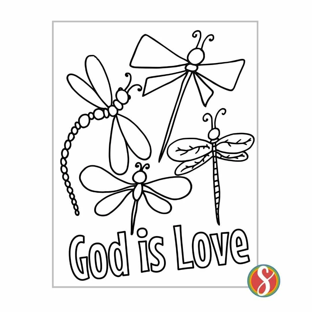 God Is Love Coloring Pages — Stevie Doodles