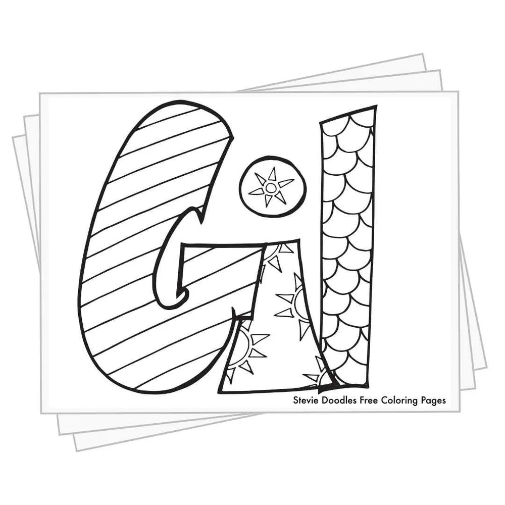 Free GIL Coloring Page — Stevie Doodles