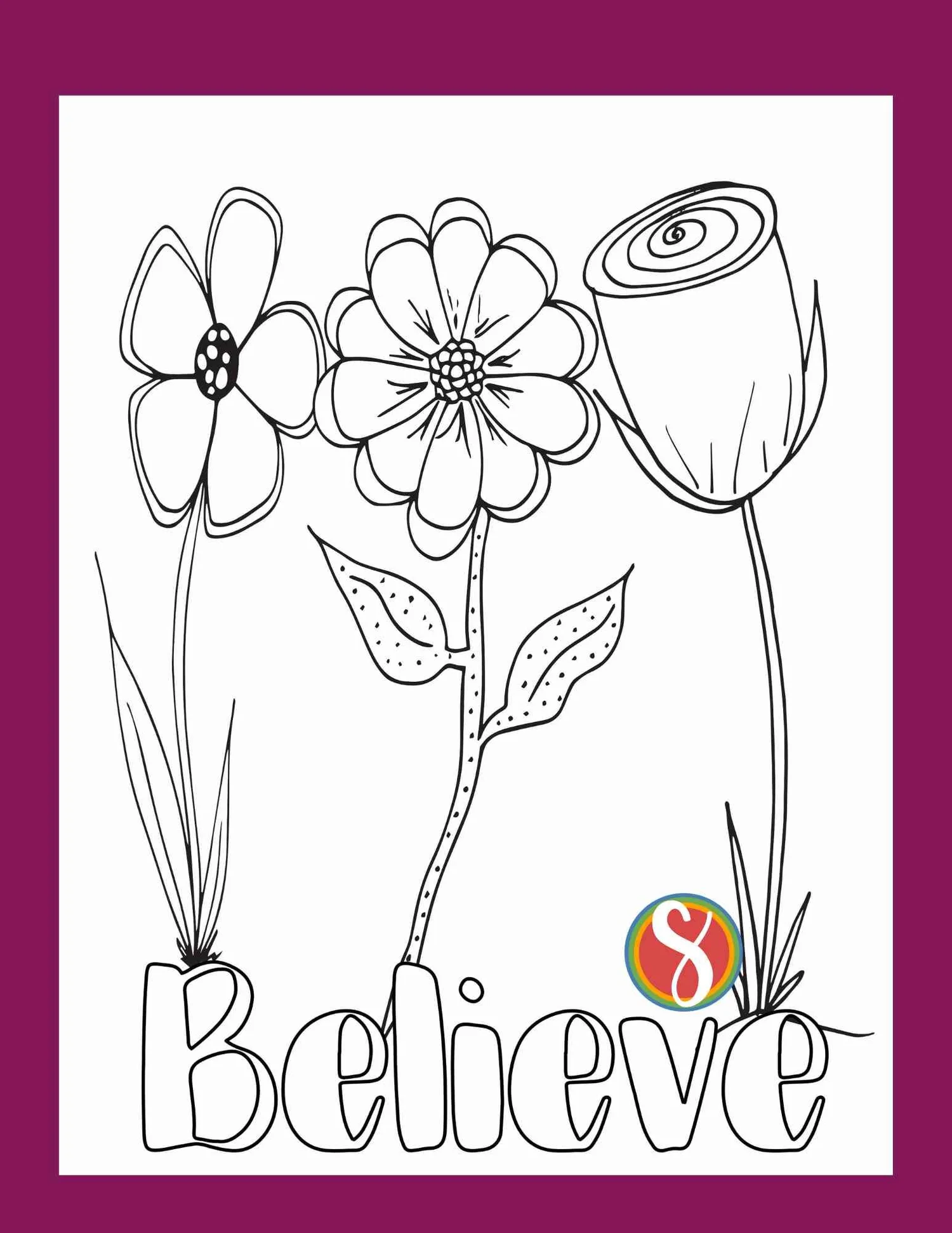 Free Believe Coloring Pages — Stevie Doodles