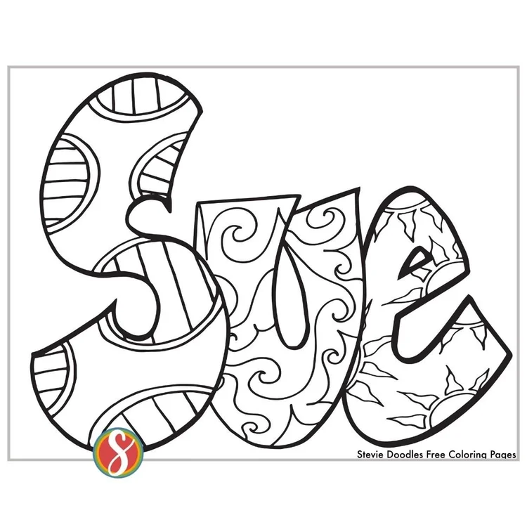 Free Sue Coloring Page — Stevie Doodles
