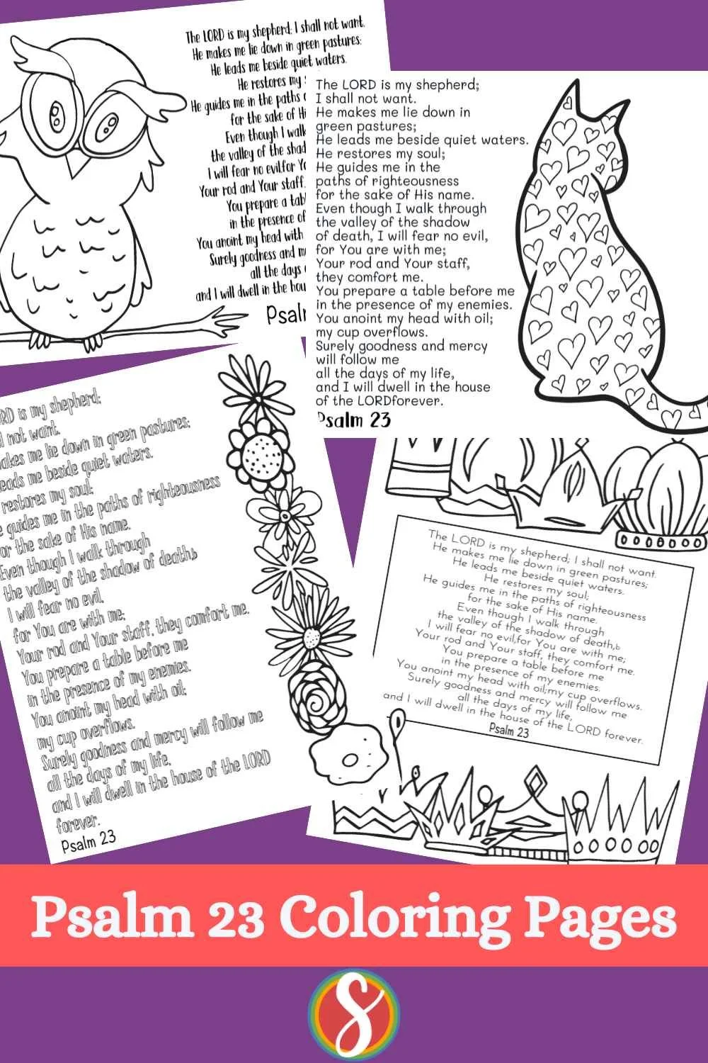 Free Psalm 23 Coloring Pages — Stevie Doodles
