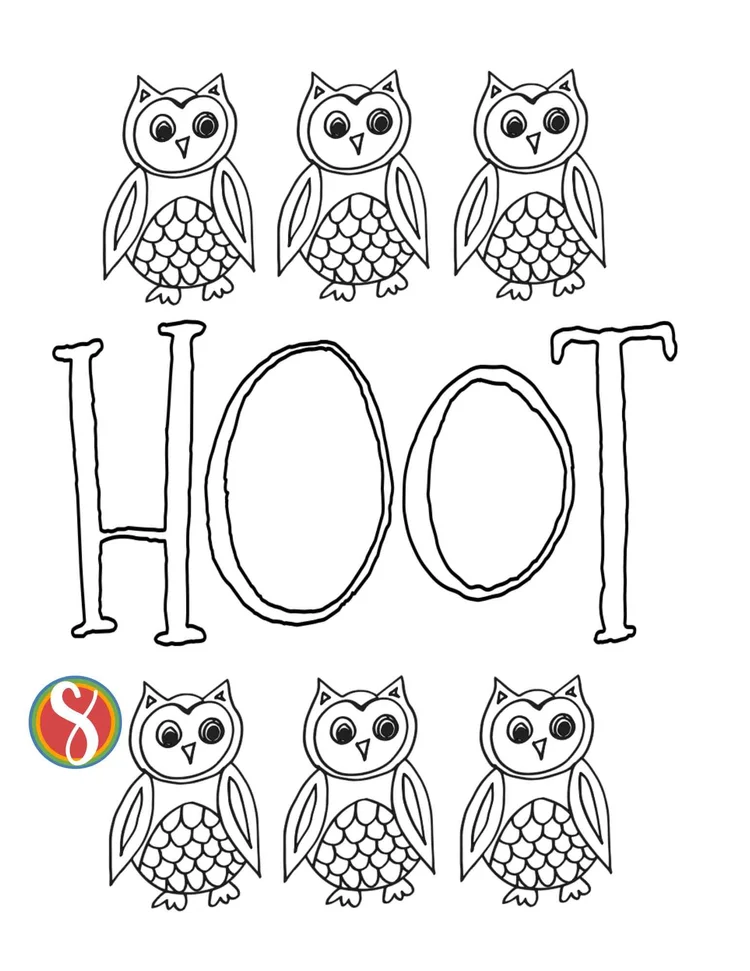Free Owl Coloring Pages — Stevie Doodles