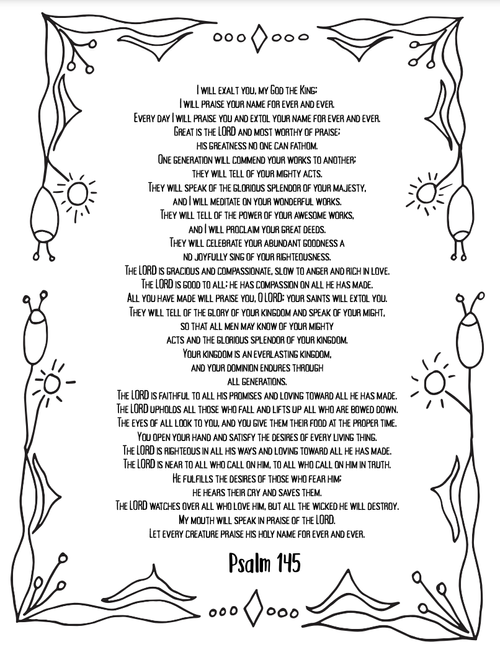 Free "His Love Endures Forever" Coloring Page — Stevie Doodles