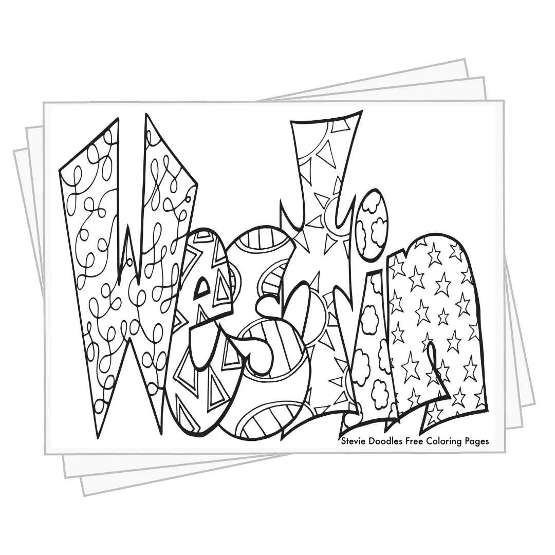 Free WESTIN Coloring Page — Stevie Doodles