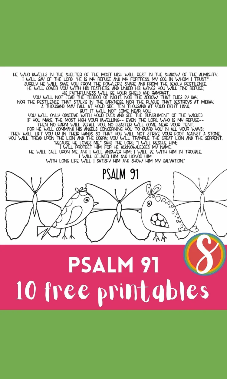 10 Free Psalm 91 Coloring Pages — Stevie Doodles