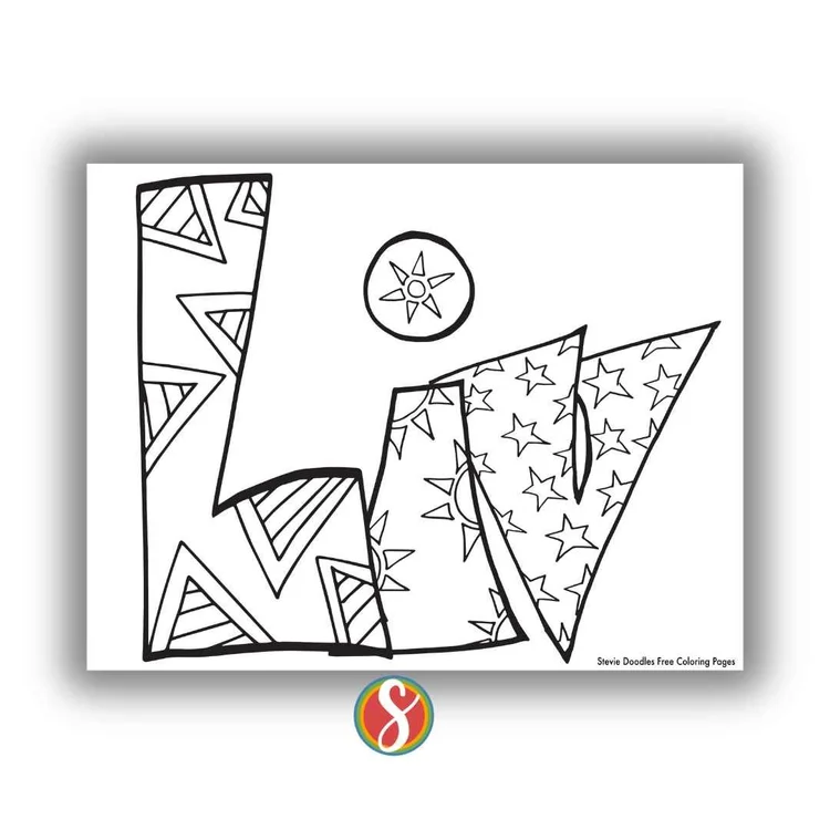 Free LIV Coloring Page — Stevie Doodles