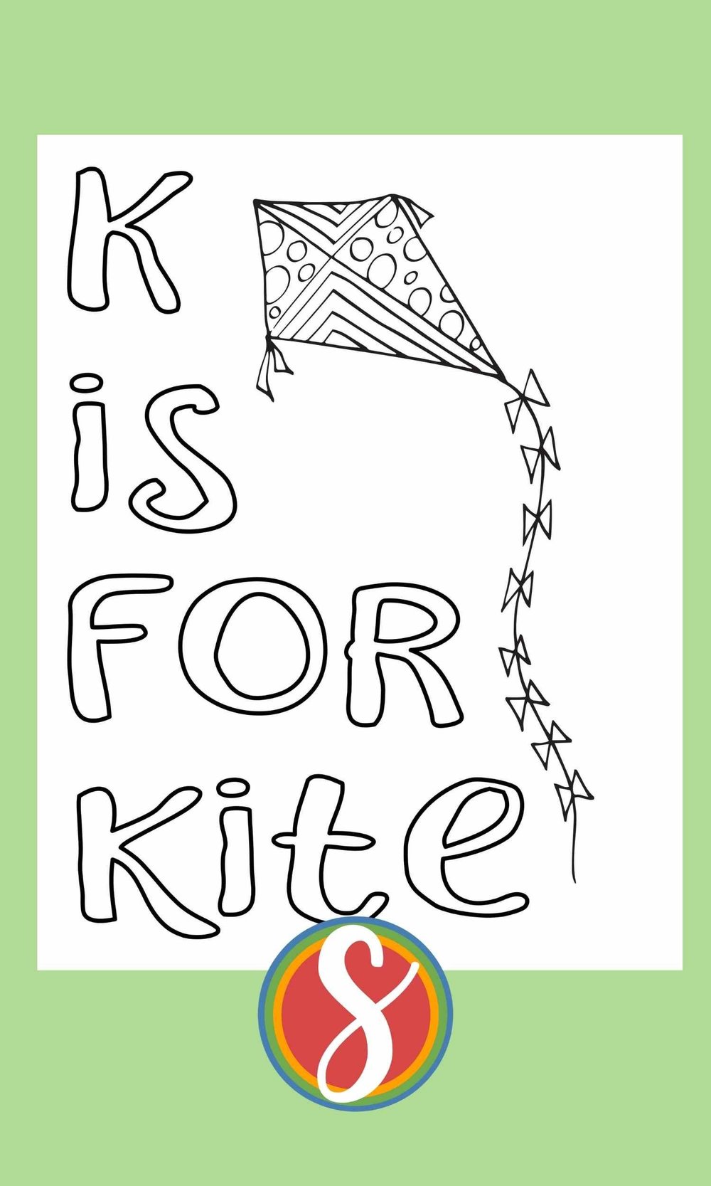 Free Kite Coloring Page Printables — Stevie Doodles