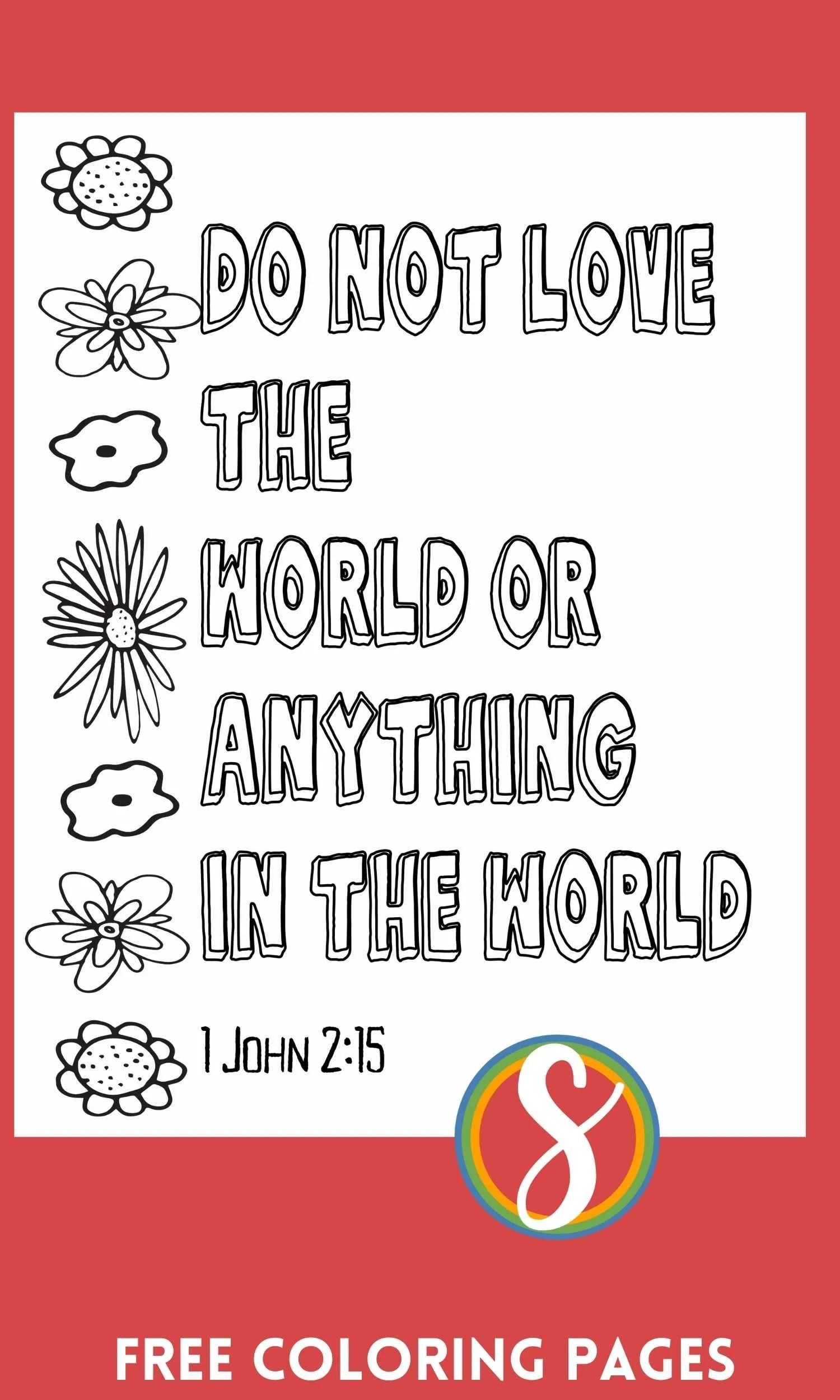 Free 1 John Coloring Pages — Stevie Doodles