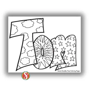 Free TOM Coloring Page — Stevie Doodles