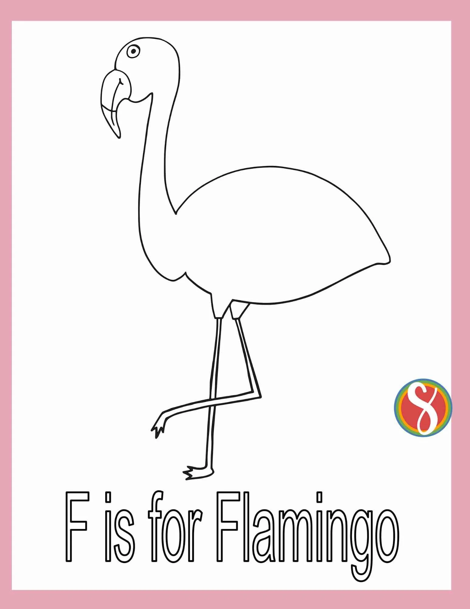 Free Flamingo Coloring Pages — Stevie Doodles