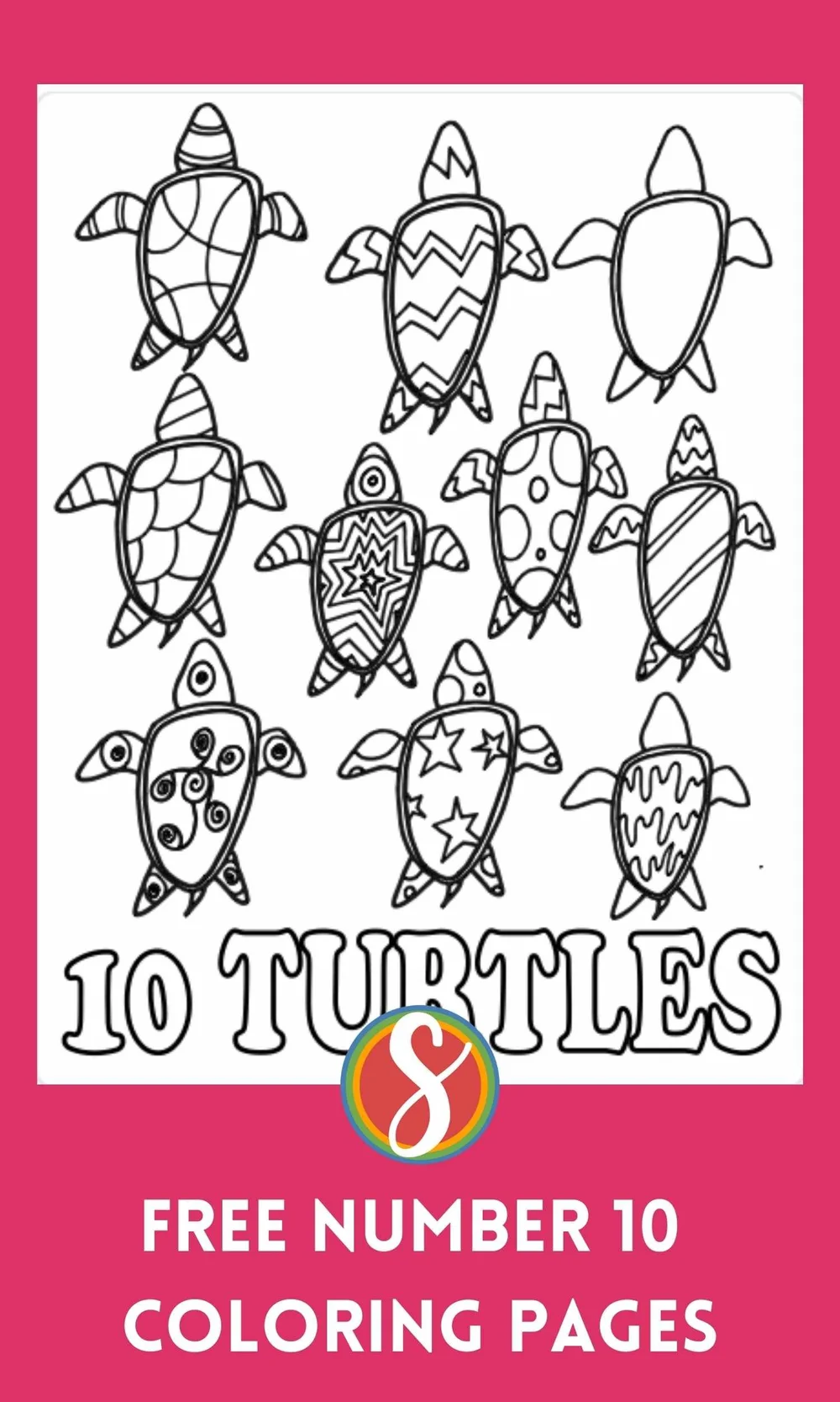 10 Free Number 10 Coloring Pages — Stevie Doodles