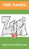 Free ZURI Name Coloring Page Printable — Stevie Doodles