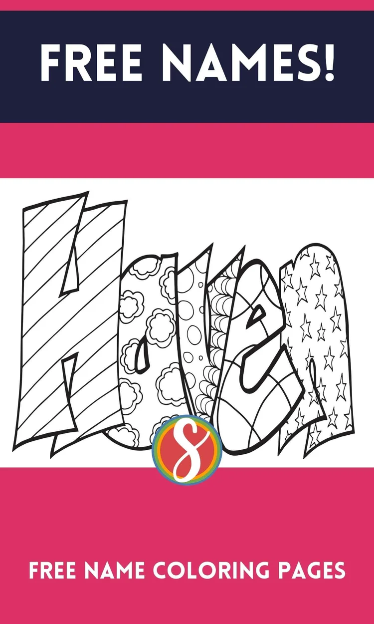 Free HAVEN Name Coloring Page Printable — Stevie Doodles