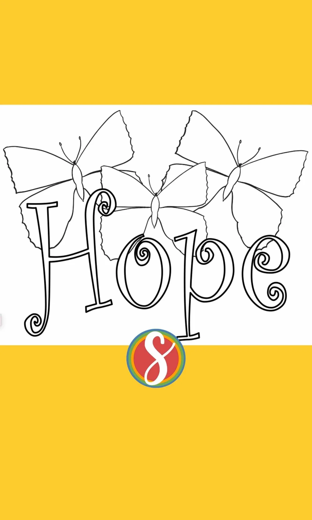 10 Free "HOPE" Coloring Pages — Stevie Doodles