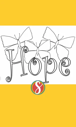 10 Free "HOPE" Coloring Pages — Stevie Doodles