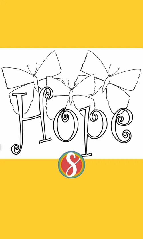 10 Free "HOPE" Coloring Pages — Stevie Doodles