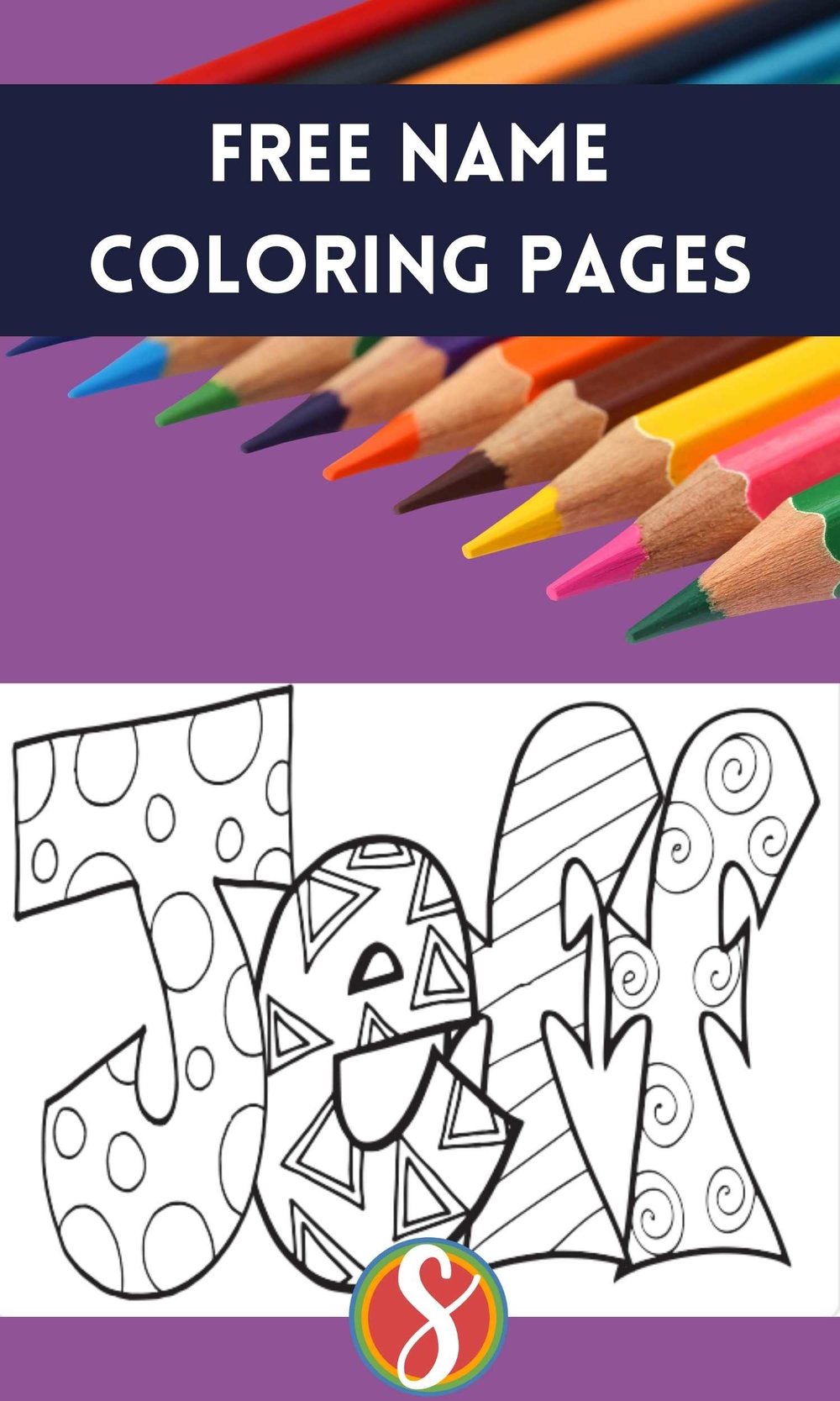 JEFF Free Name Coloring Page — Stevie Doodles