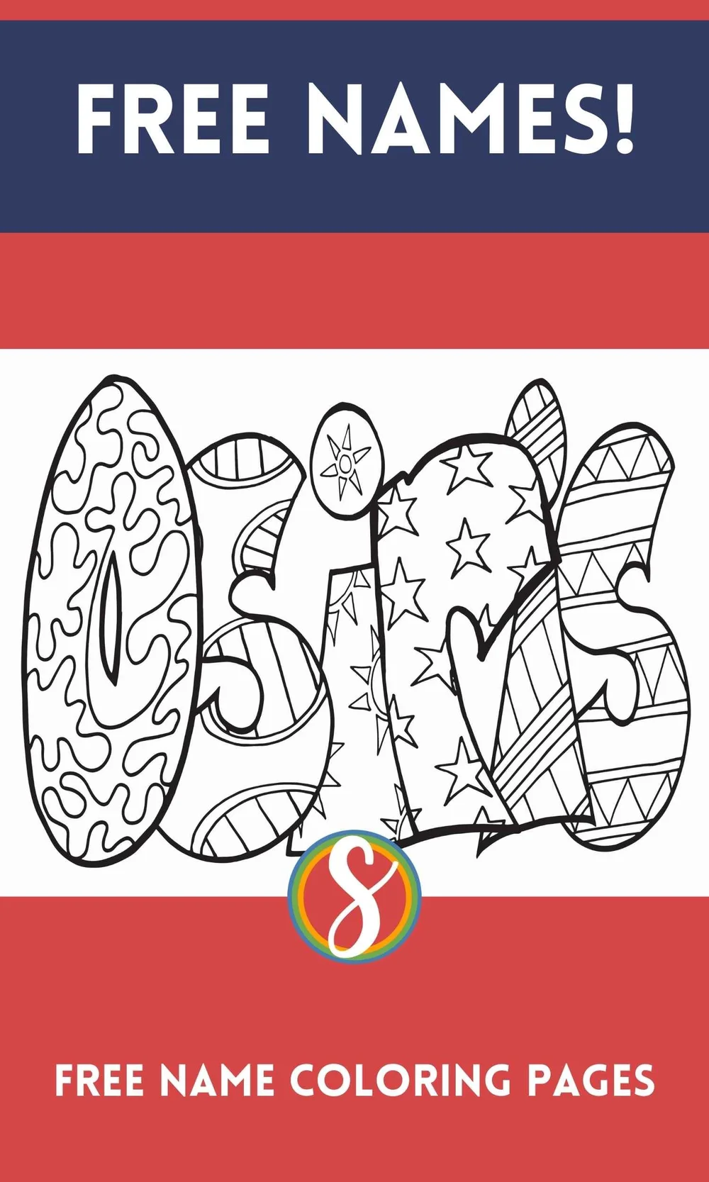 Free OSIRIS Name Coloring Page Printable — Stevie Doodles