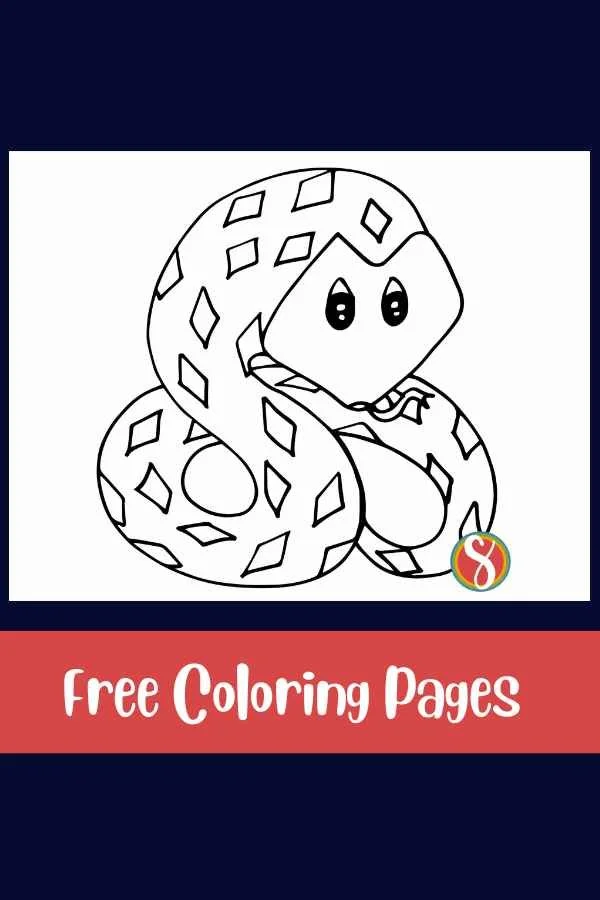 Free Snakes Coloring Page — Stevie Doodles