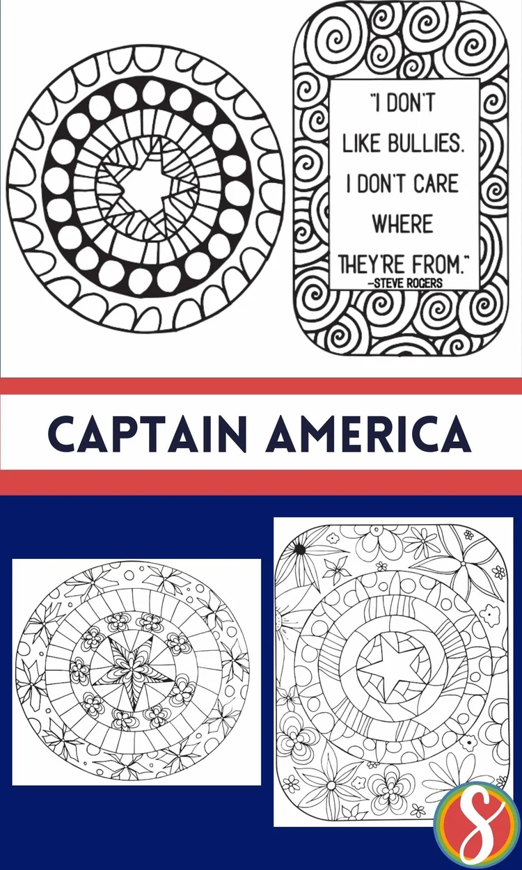 Free Captain America Coloring Pages — Stevie Doodles