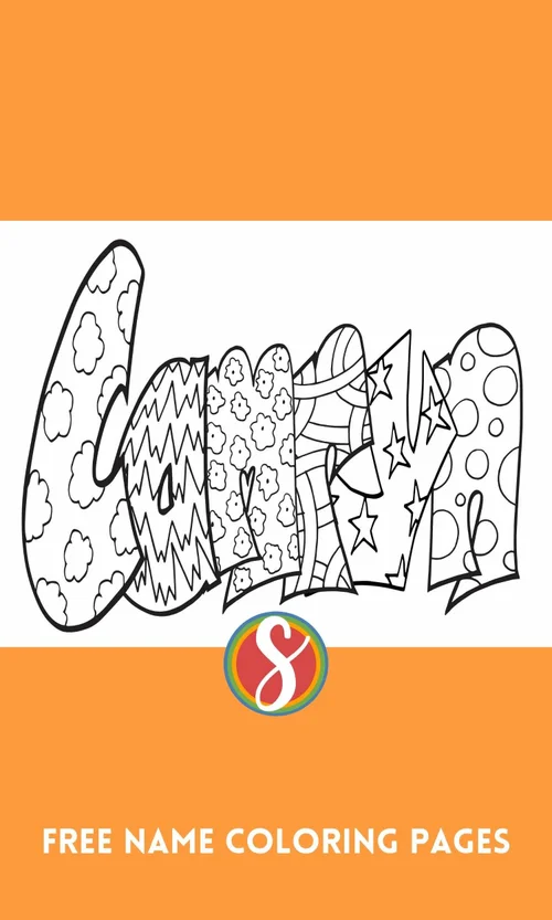 Free CAMRYN Coloring Page — Stevie Doodles