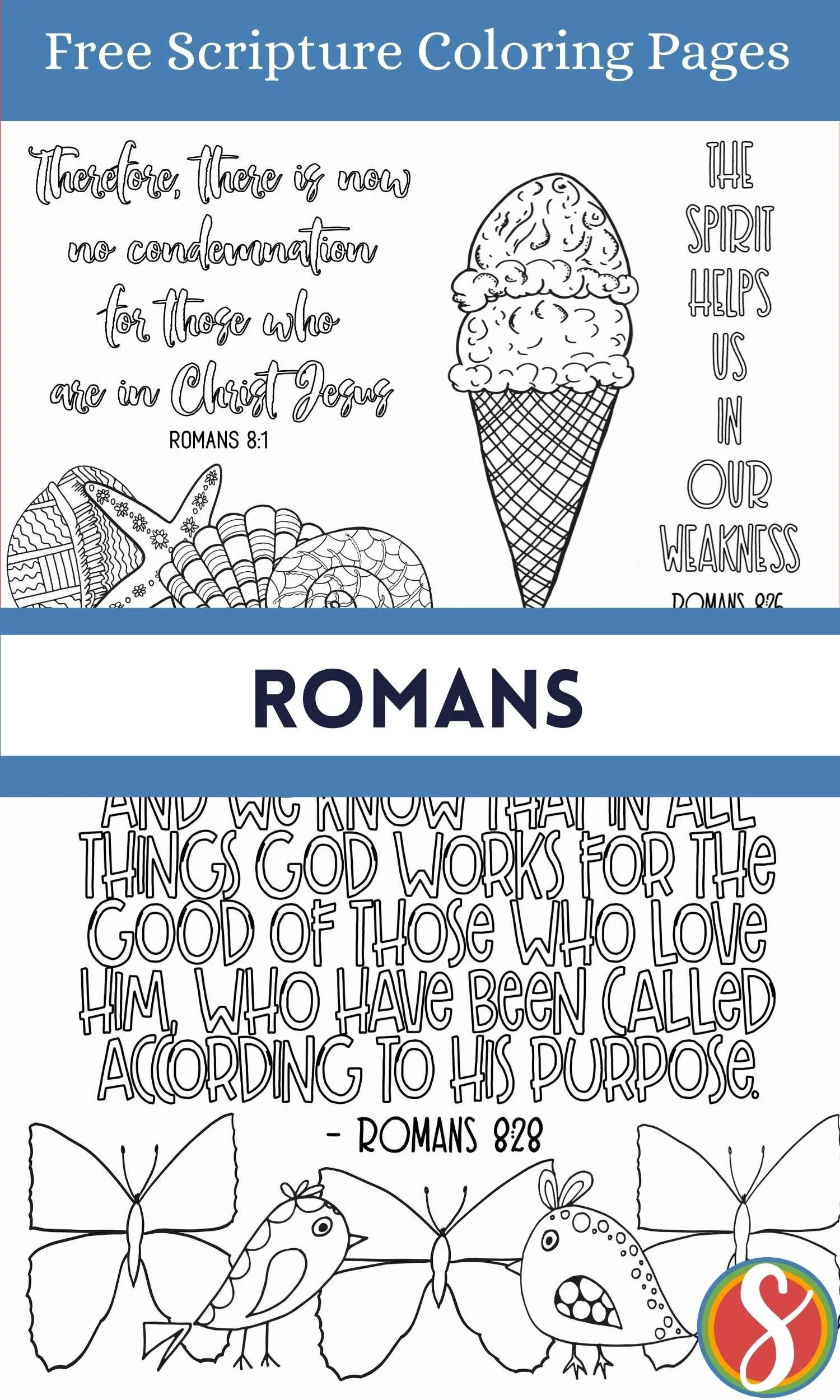 Free Romans Scripture Coloring Pages — Stevie Doodles
