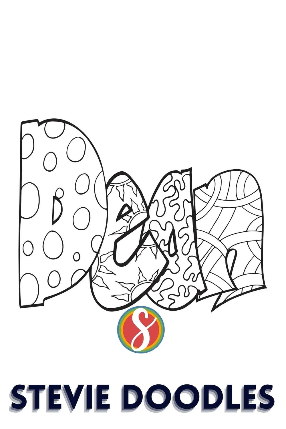 Free DEAN Coloring Pages — Stevie Doodles