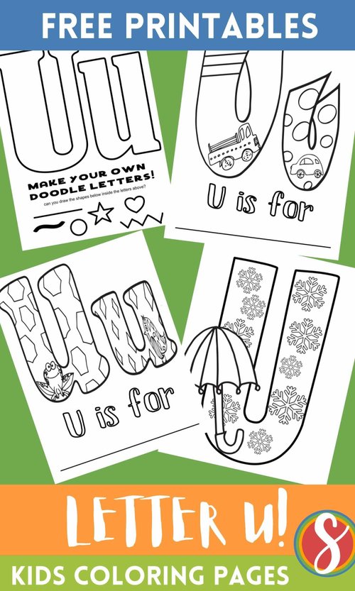 10 Free Letter U Coloring Pages — Stevie Doodles