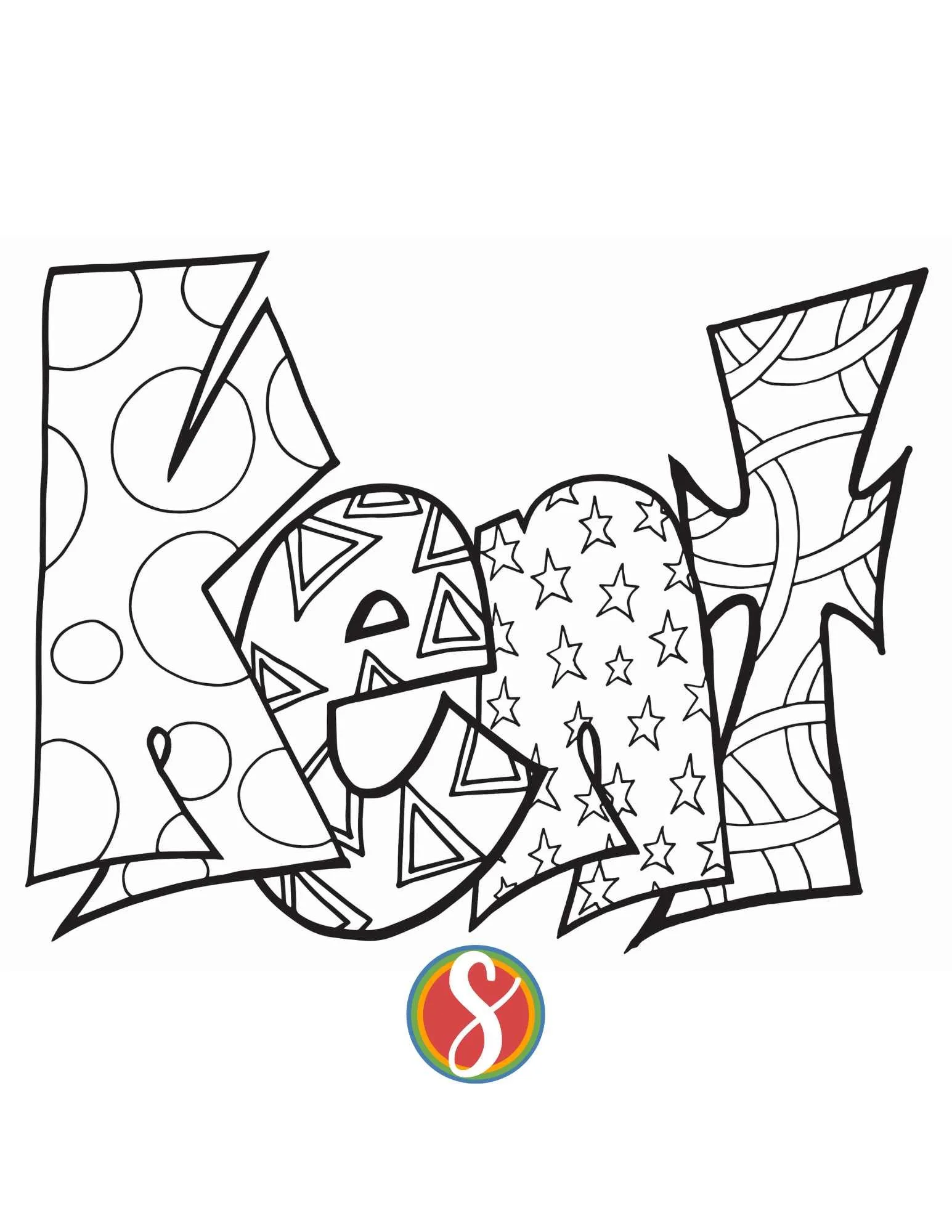 KENT Free Name Coloring Page — Stevie Doodles