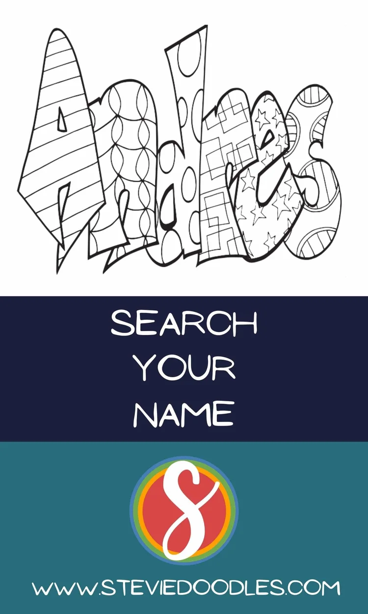 Free ANDRES Coloring Page — Stevie Doodles