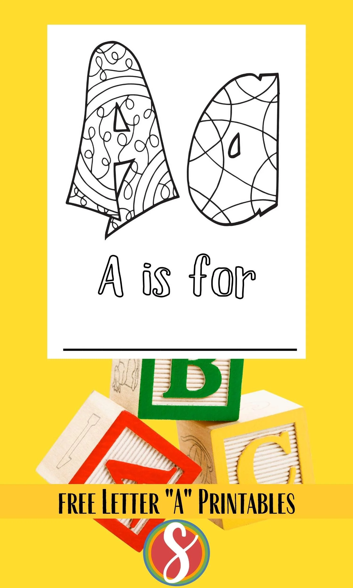 Free Letter A Coloring Pages — Stevie Doodles