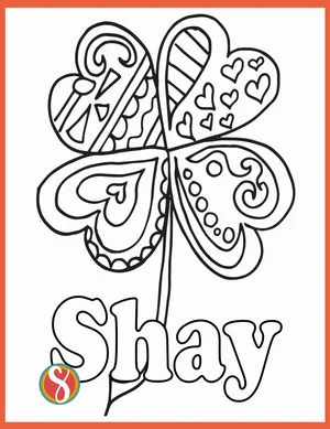 Free SHAY Name Coloring Pages — Stevie Doodles