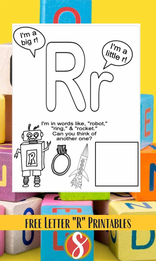 Free Letter R Coloring Pages — Stevie Doodles