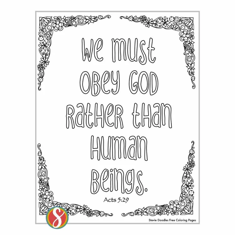 Free Acts Coloring Pages - Scripture — Stevie Doodles