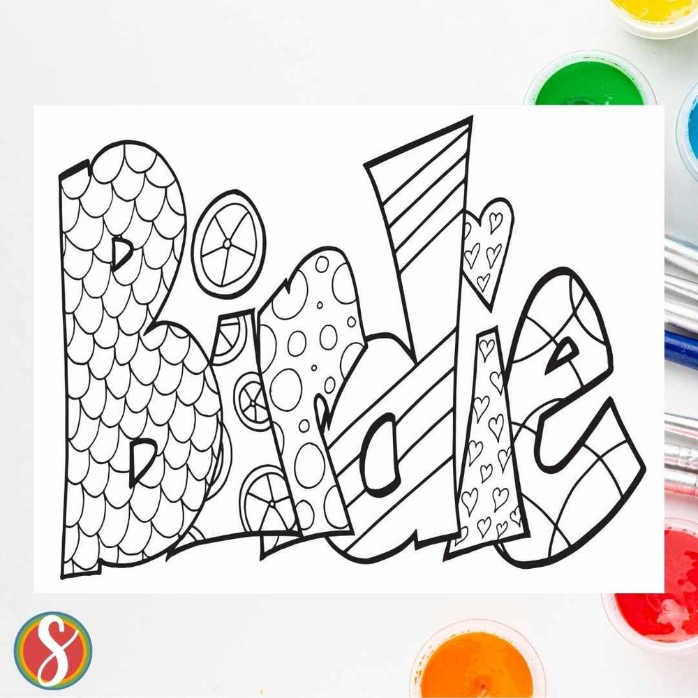 BIRDIE Free Name Coloring Pages — Stevie Doodles