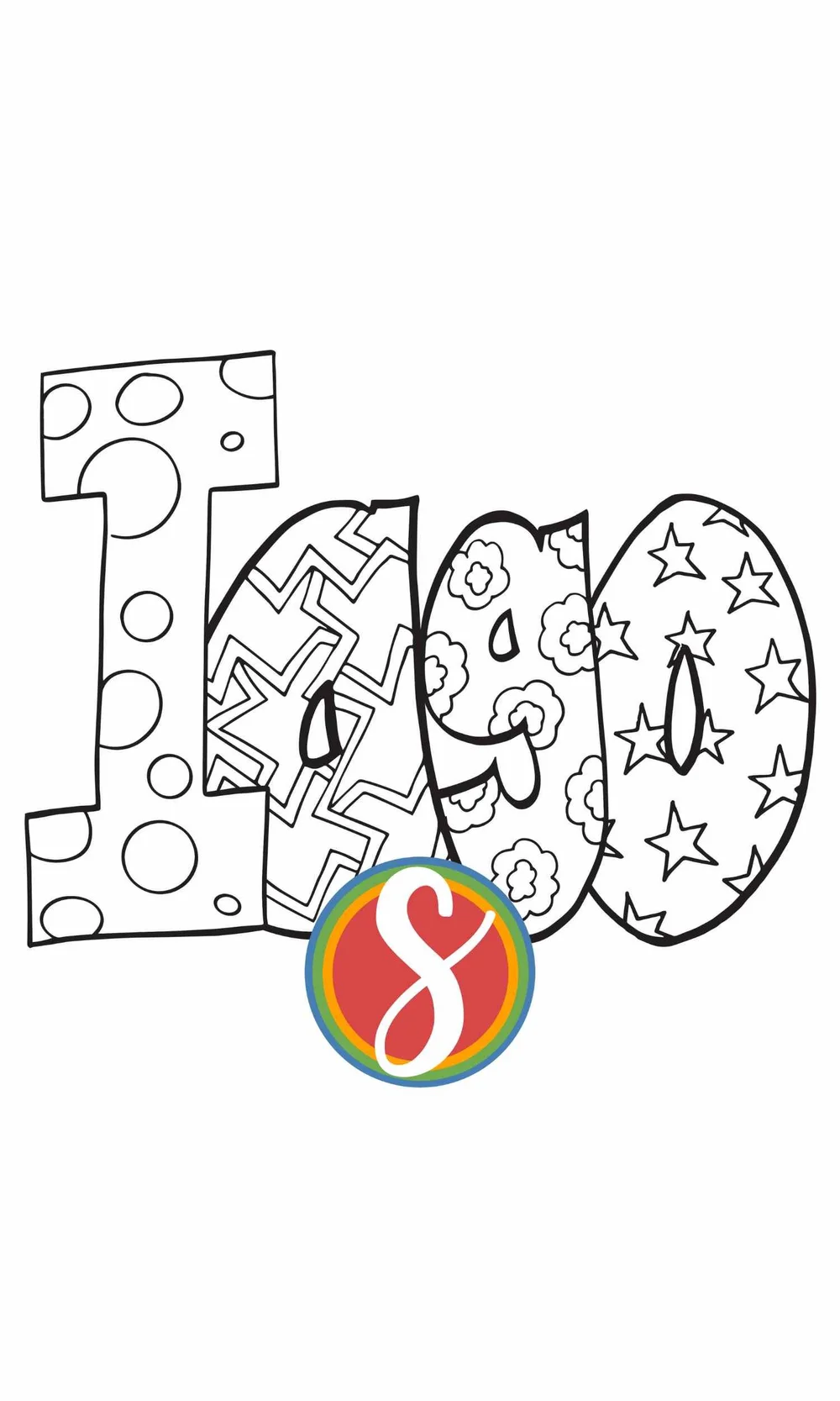 Free "IAGO" Name Coloring Page — Stevie Doodles