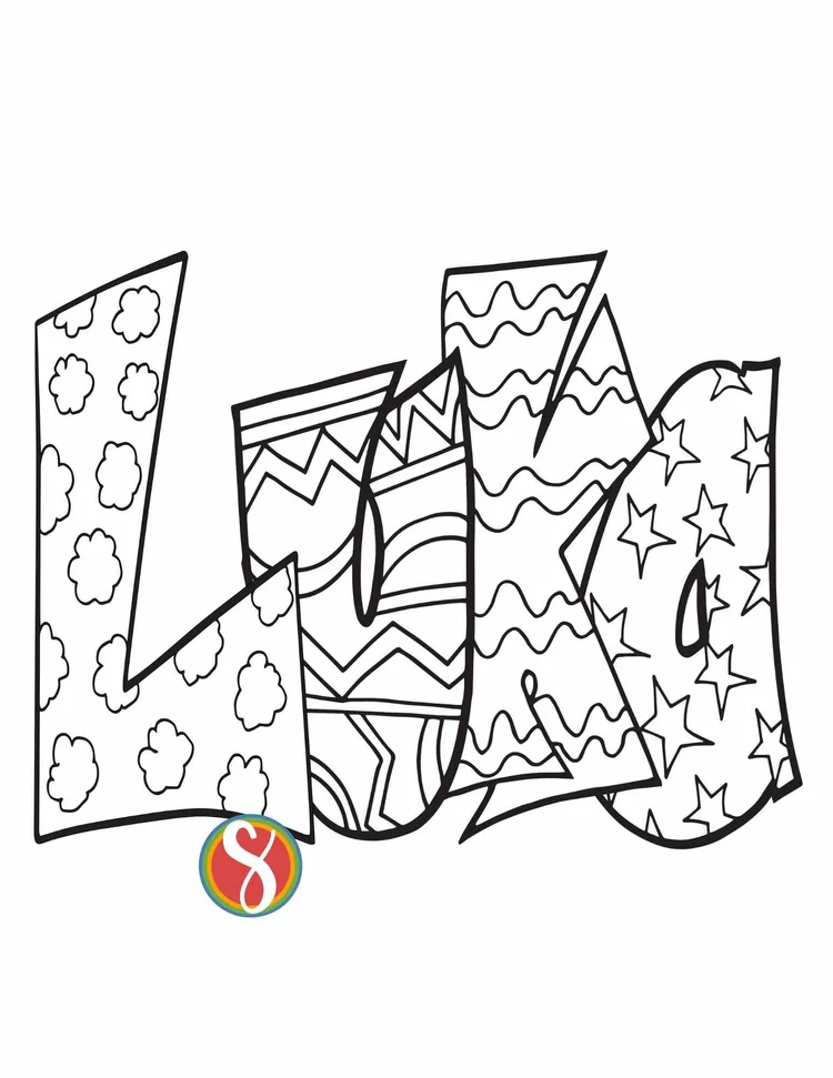 Free Luka Name Coloring Pages — Stevie Doodles