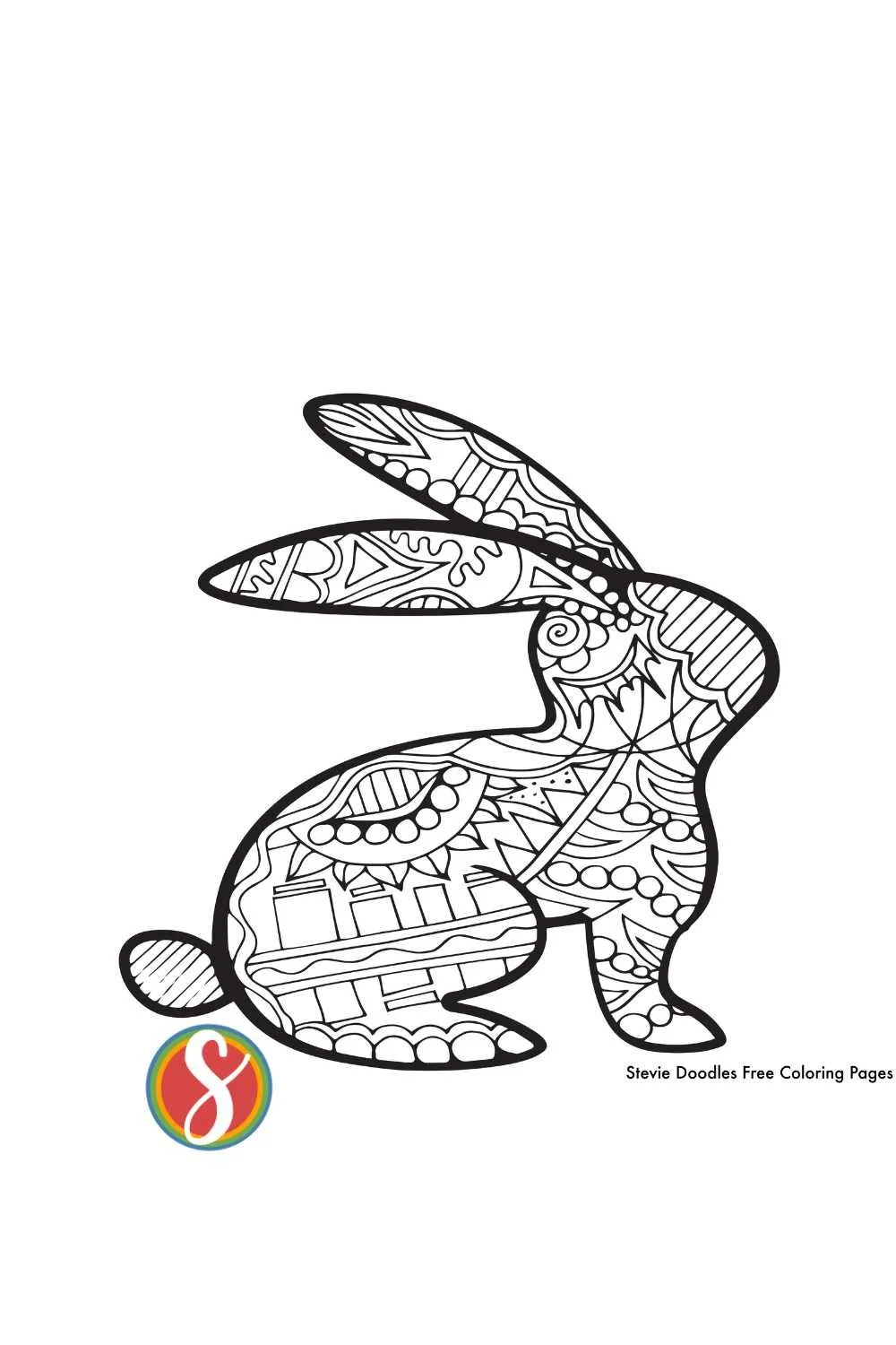 Free Bunny Rabbit Coloring Pages — Stevie Doodles