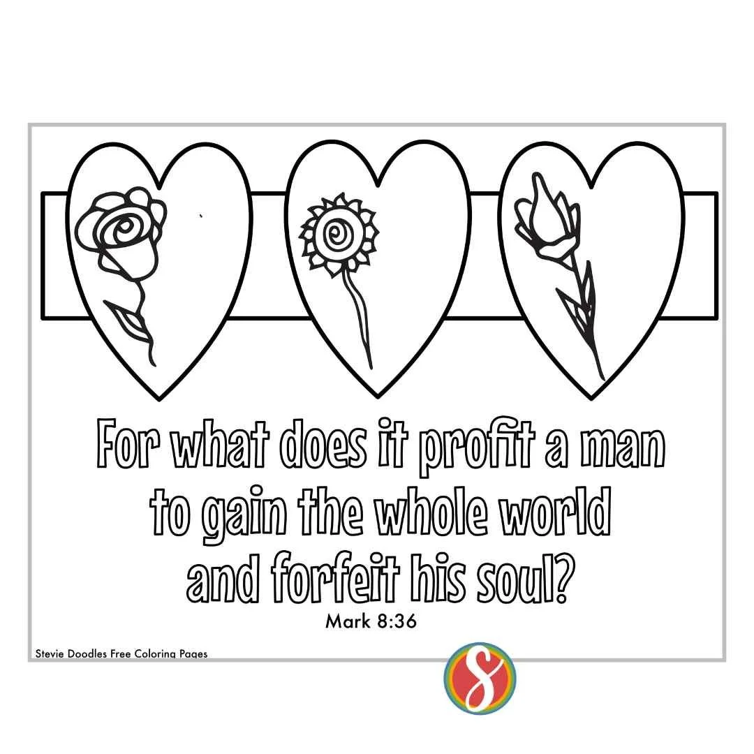 Free Mark Scripture Coloring Pages — Stevie Doodles