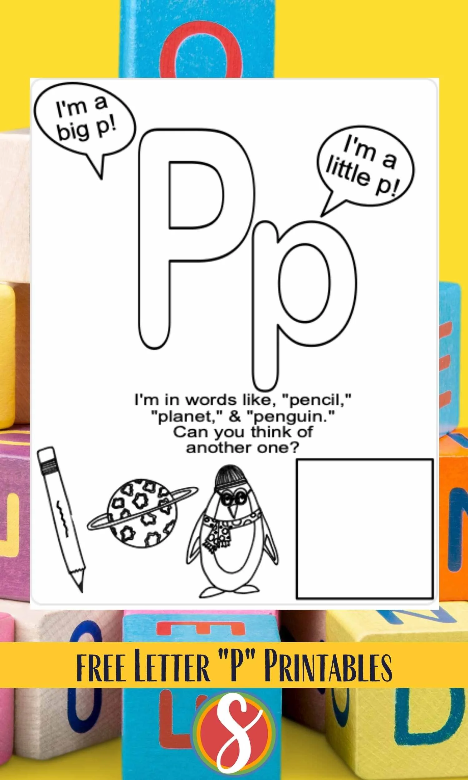 Free Letter P Coloring Pages — Stevie Doodles