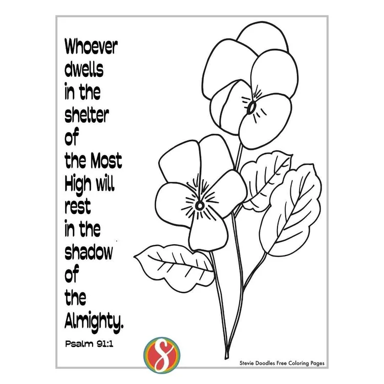 10 Free Psalm 91 Coloring Pages — Stevie Doodles