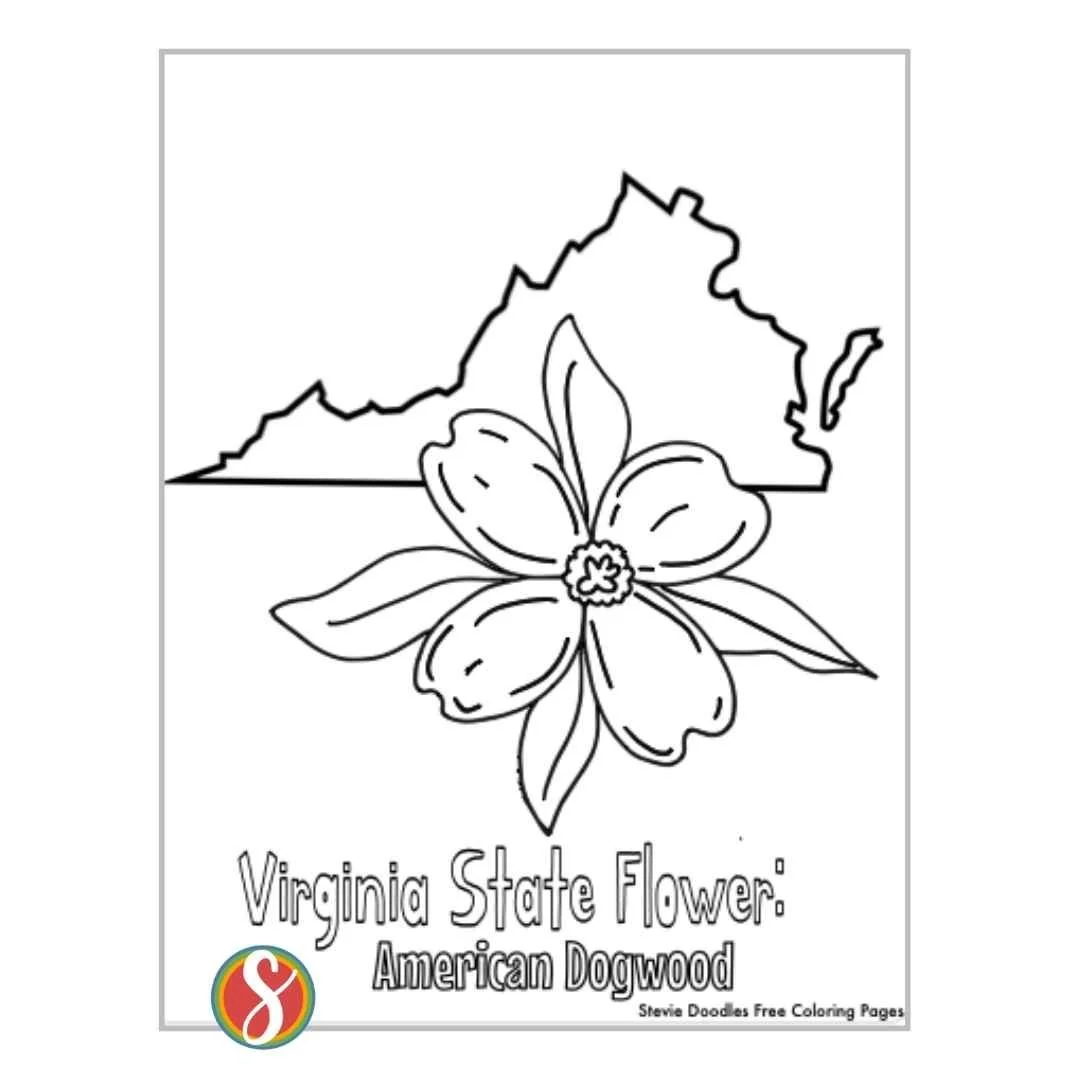 Free Virginia Coloring Pages — Stevie Doodles