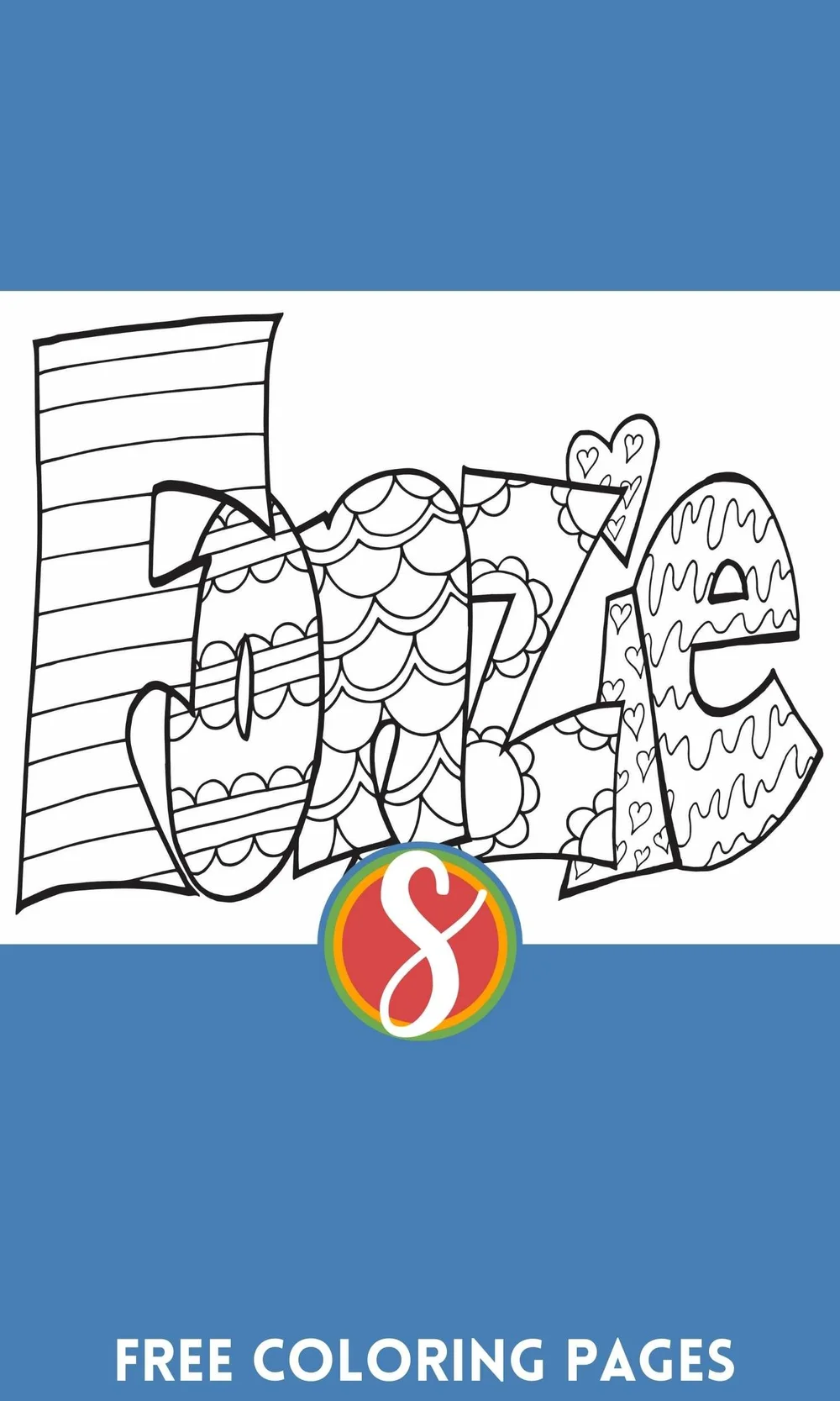 FONZIE - free name coloring page from Stevie Doodles — Stevie Doodles