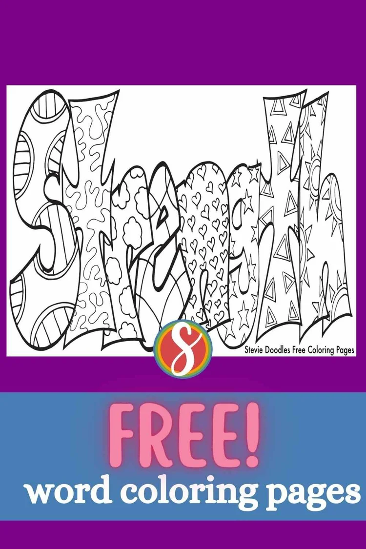 Free Strength Coloring Pages — Stevie Doodles