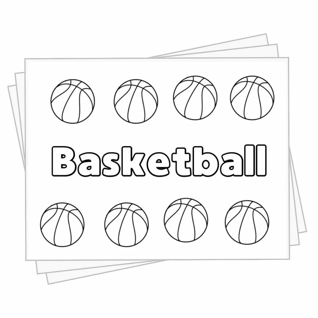 Free Basketball Coloring Pages — Stevie Doodles